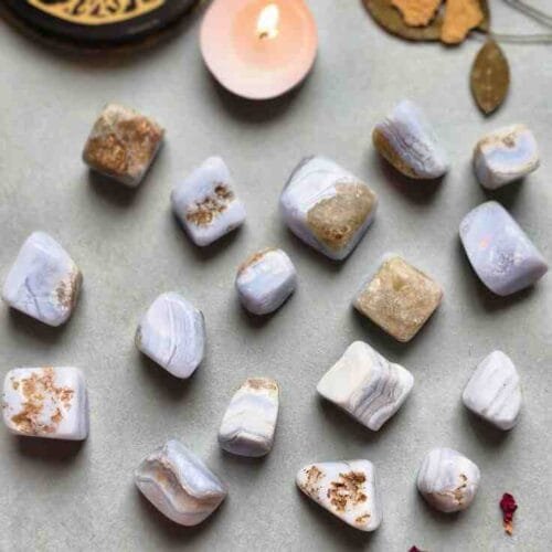 Blue Lace Agate Tumble - Beauart